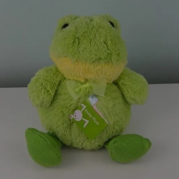 Dan Dee | Toys | Dan Dee Frog Plush Stuffed Animal Toy Bow Green Yellow ...